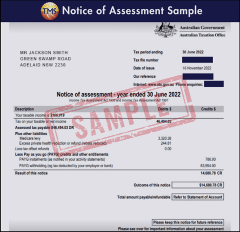 Notice of Assessment & Tax Return Explained - TMS Financials